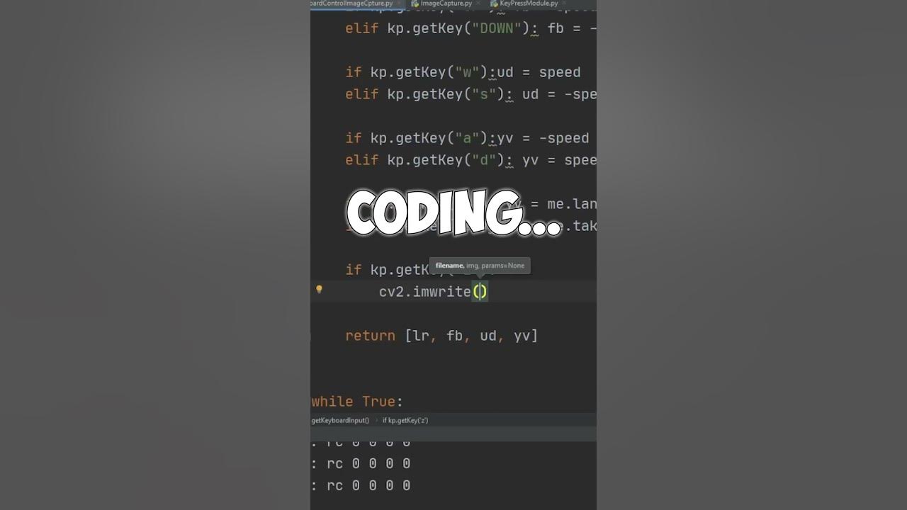 Drone Keyboard Control Computervision Cvzone Drone Ailearning Ai