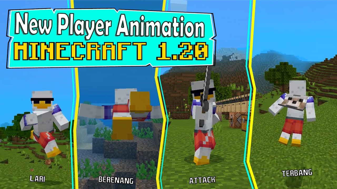 Animasi Player Minecraft 1.20 Terbaru | New Player Animation - YouTube