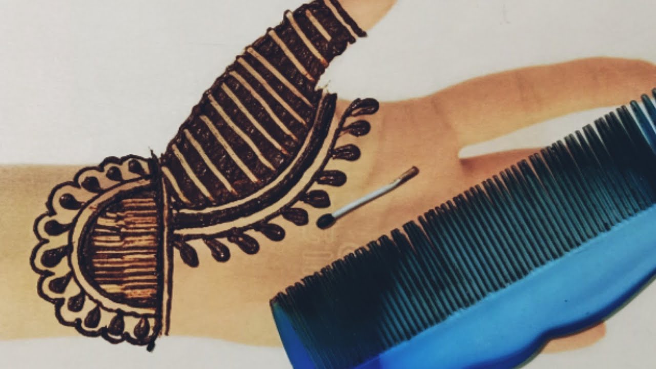 VERY Easy match stick trick mehndi Designs front Hand mehndi Designs ...