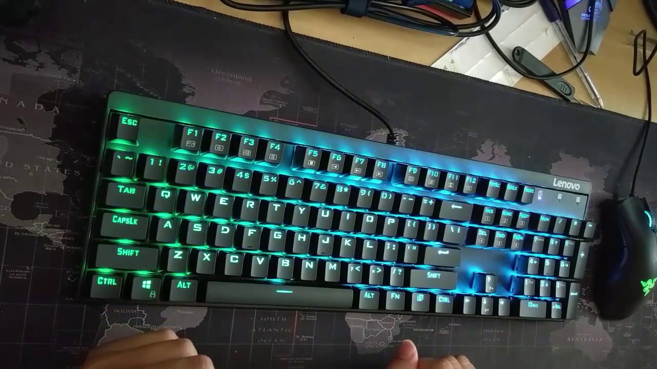 Lenovo MK300 RGB, nice mechanical keyboard below 50$ - YouTube