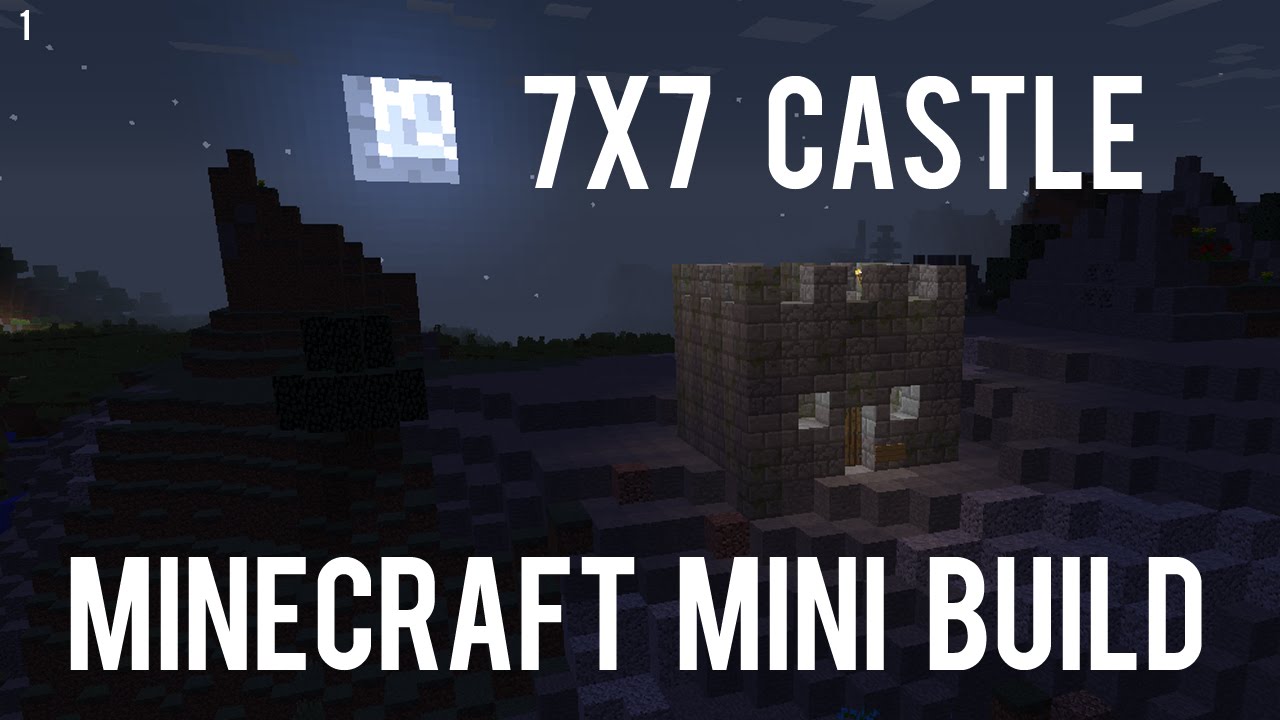 Minecraft Mini Build - 7x7 Medieval Castle - YouTube