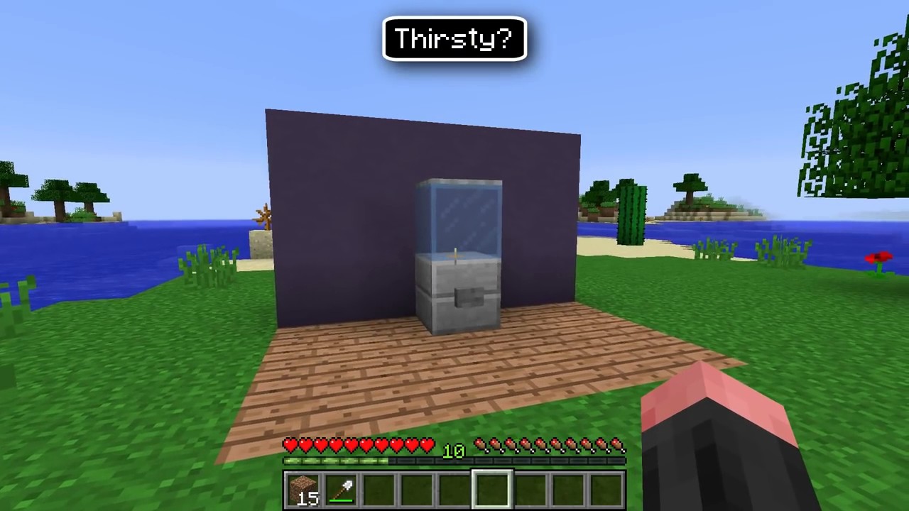 Minecraft How to make a Working Water Dispenser - YouTube
