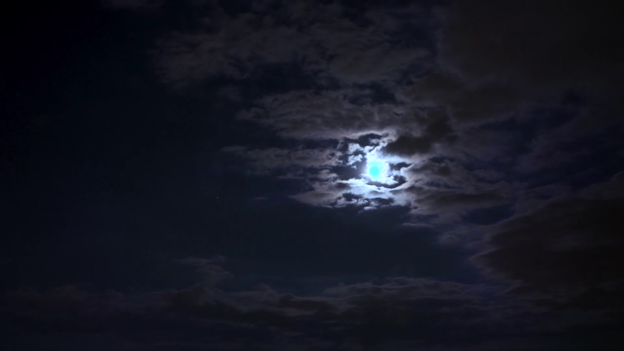 Nighttime Ambience - 4K, Night Timelapse with full of clouds and lovely ...