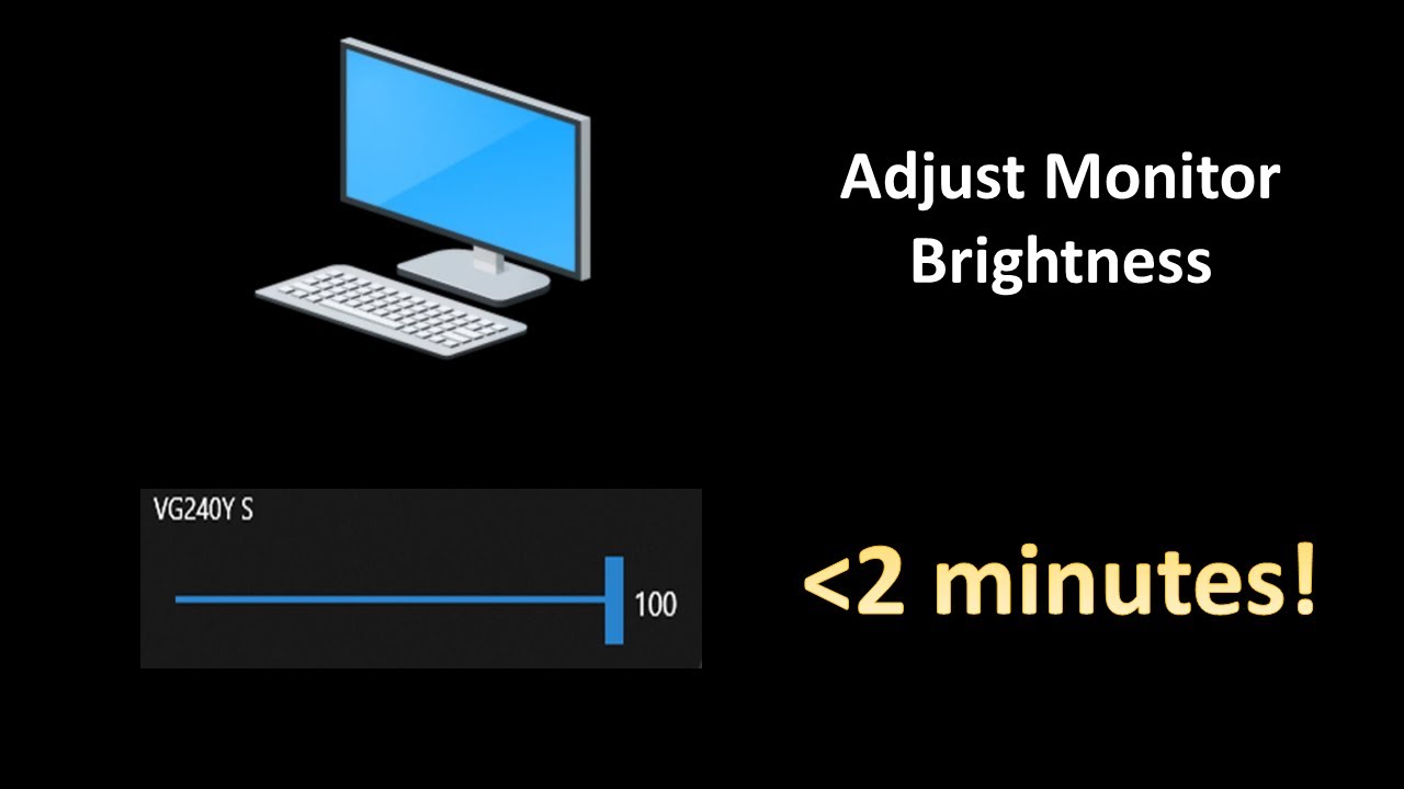 How To Adjust Monitor Brightness using Windows - YouTube
