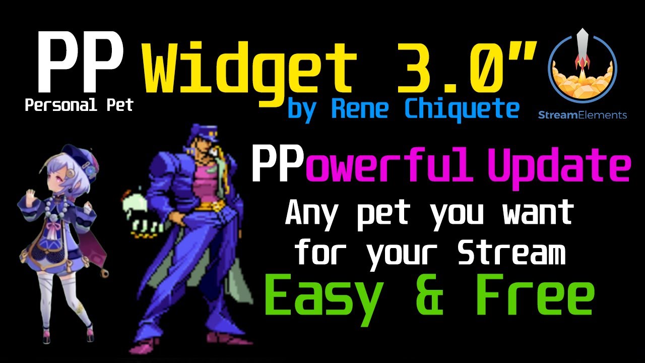 PP (Personal Pet) widget 3.0" - Free pets for your Stream - YouTube