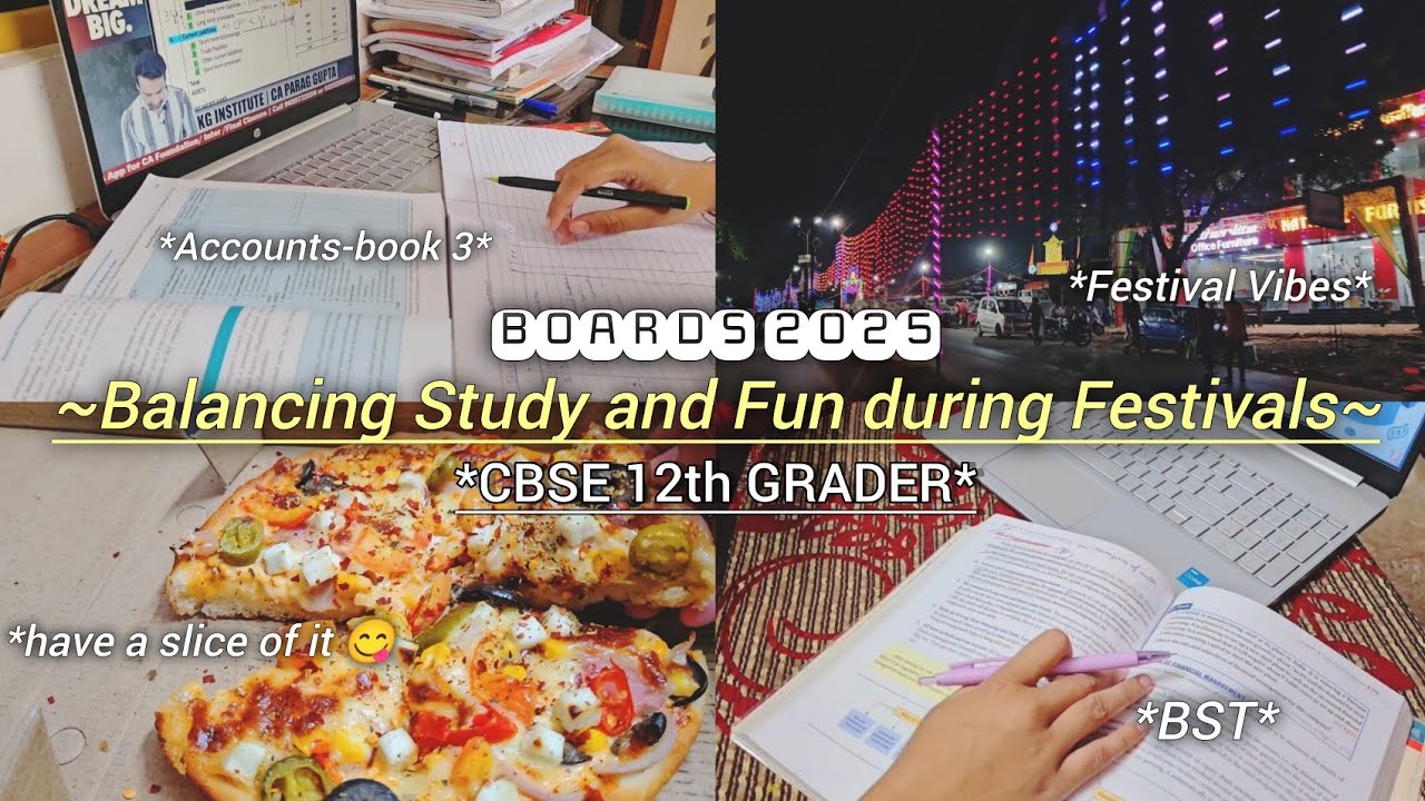 Study ROUTINE during festivals ⌚ 🪔 *productive STUDY VLOG*📖 CBSE 12TH ...