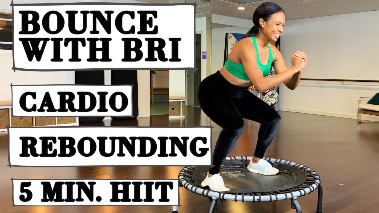 5 MIN INTENSE HIIT MINI TRAMPOLINE REBOUNDER CARDIO WORKOUT | AT HOME ...