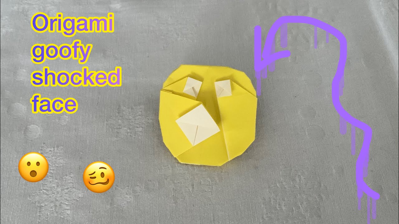 Origami Goofy Shocked Face - YouTube