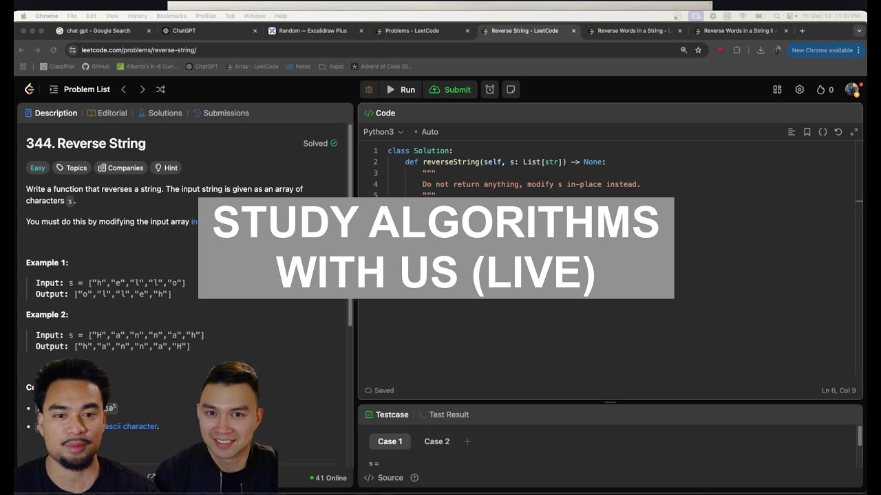 Study Algorithms With Us (LIVE) - YouTube