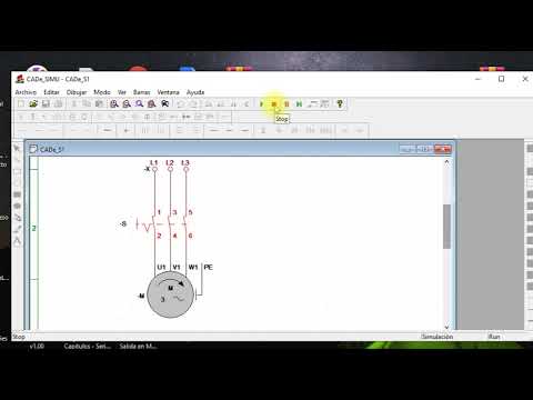 Simulación de Motor Trifasico con Cad Simu y PC simu - YouTube