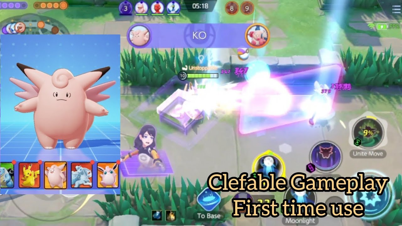 Pokemon Unite Public Test - Clefable Gameplay This Pokemon Heal Fast ...