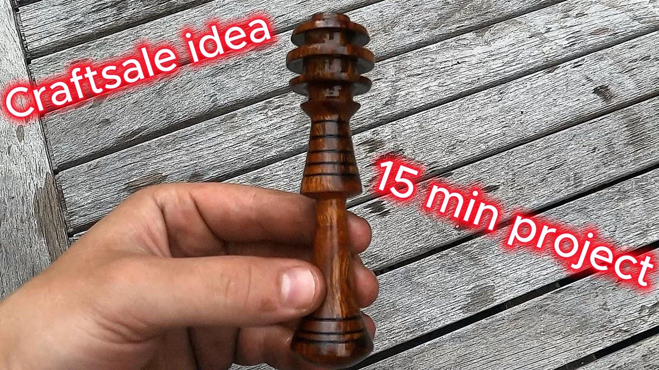 QUICK And FUN CRAFT FAIR IDEA!- Woodturning - YouTube