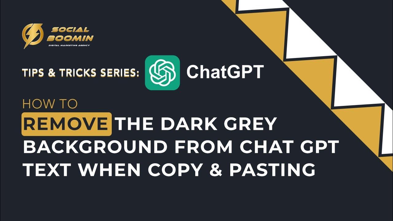How to Remove the Dark Gray Background from Chat GPT Text When Copy and ...