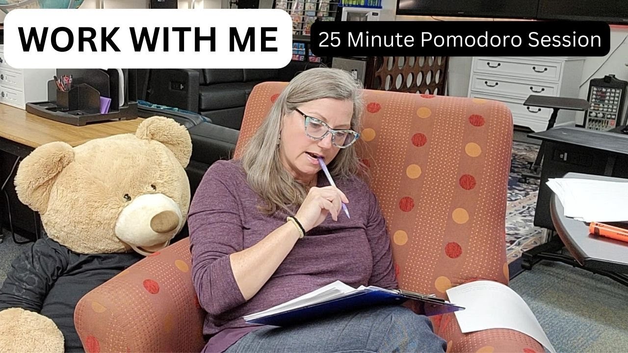 Work & Study With Me (ambient music) 25 Min Pomodoro | Body Doubling ...