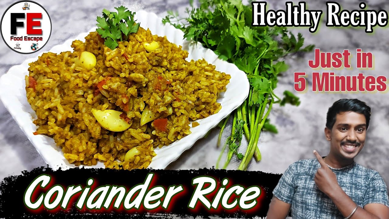How to Make Coriander Rice | Coriander Pulao | Veg Rice Recipe ...