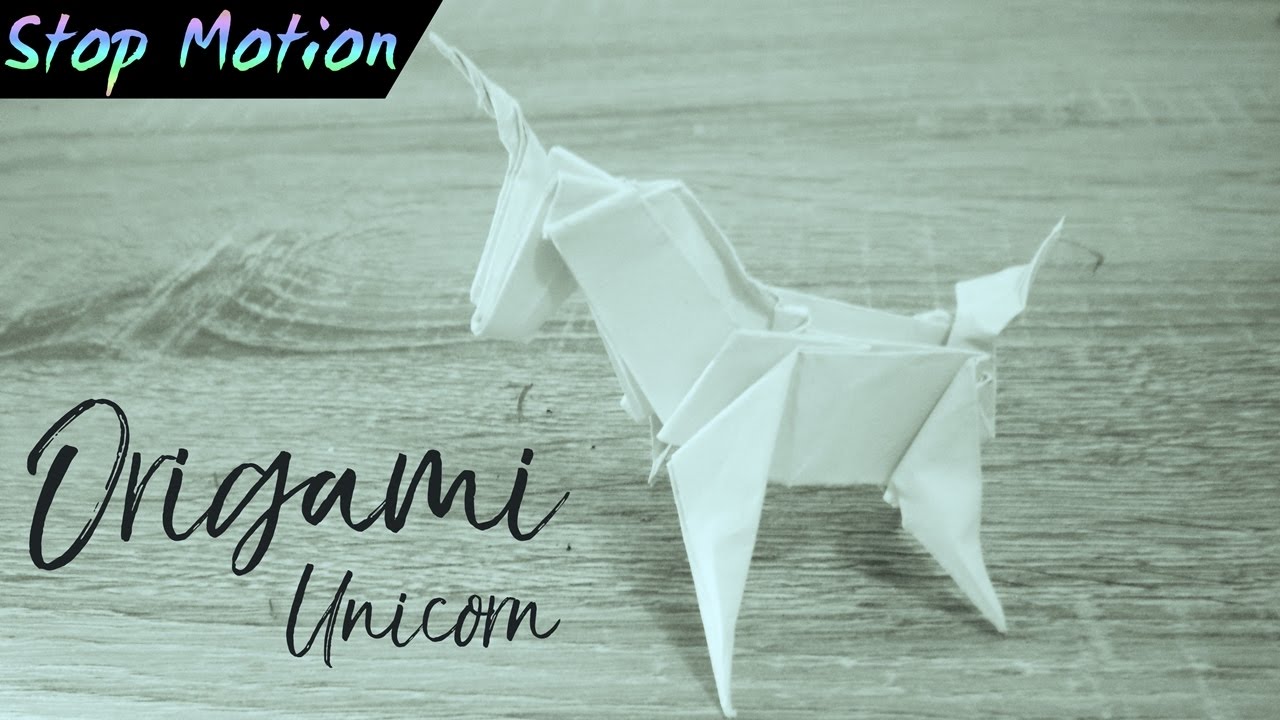 [Stop Motion] Origami Unicorn - YouTube