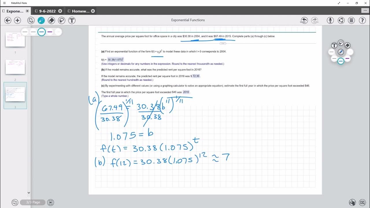 Exponential Function Application Youtube