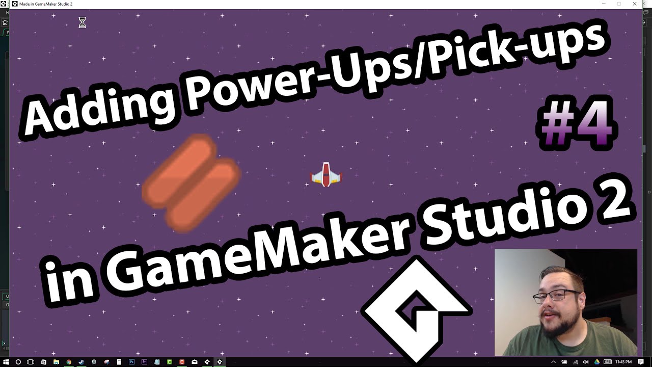 GameMaker Studio 2 Top-Down Shooter Tutorial - #04 - Powerups! Double lasers, all the way! - YouTube
