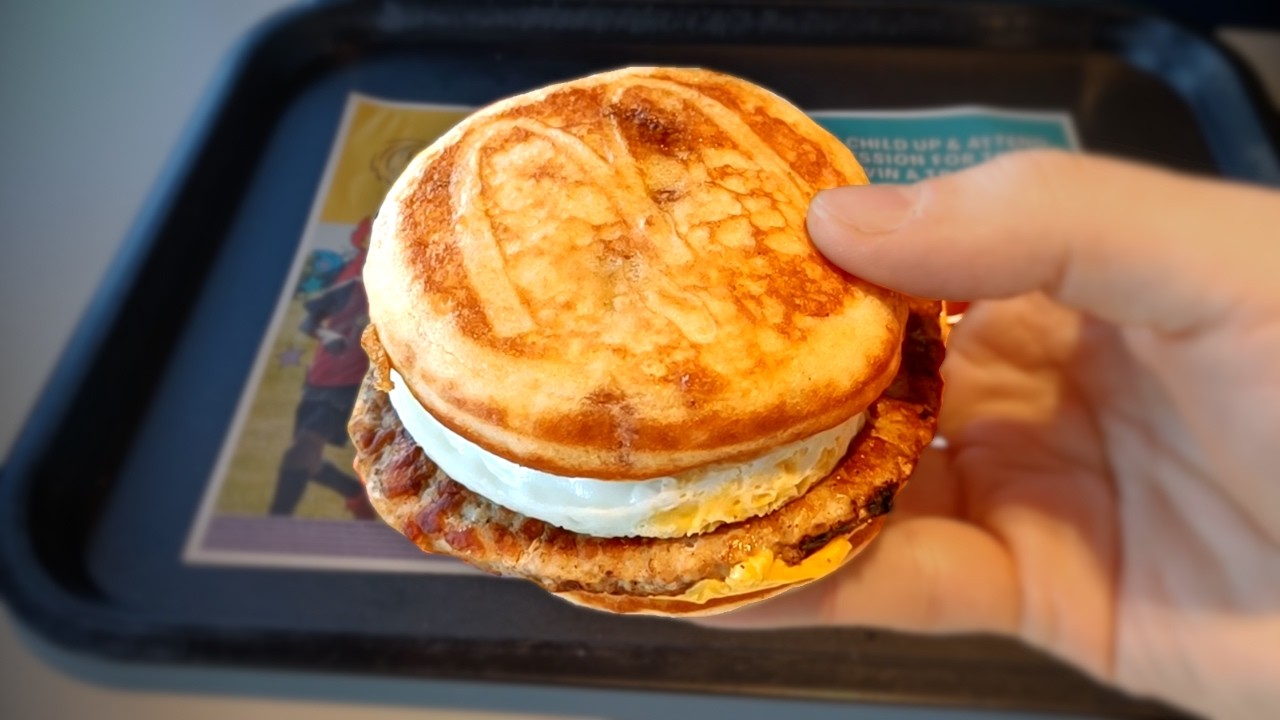 Trying New McGriddles at UK McDonald's - YouTube