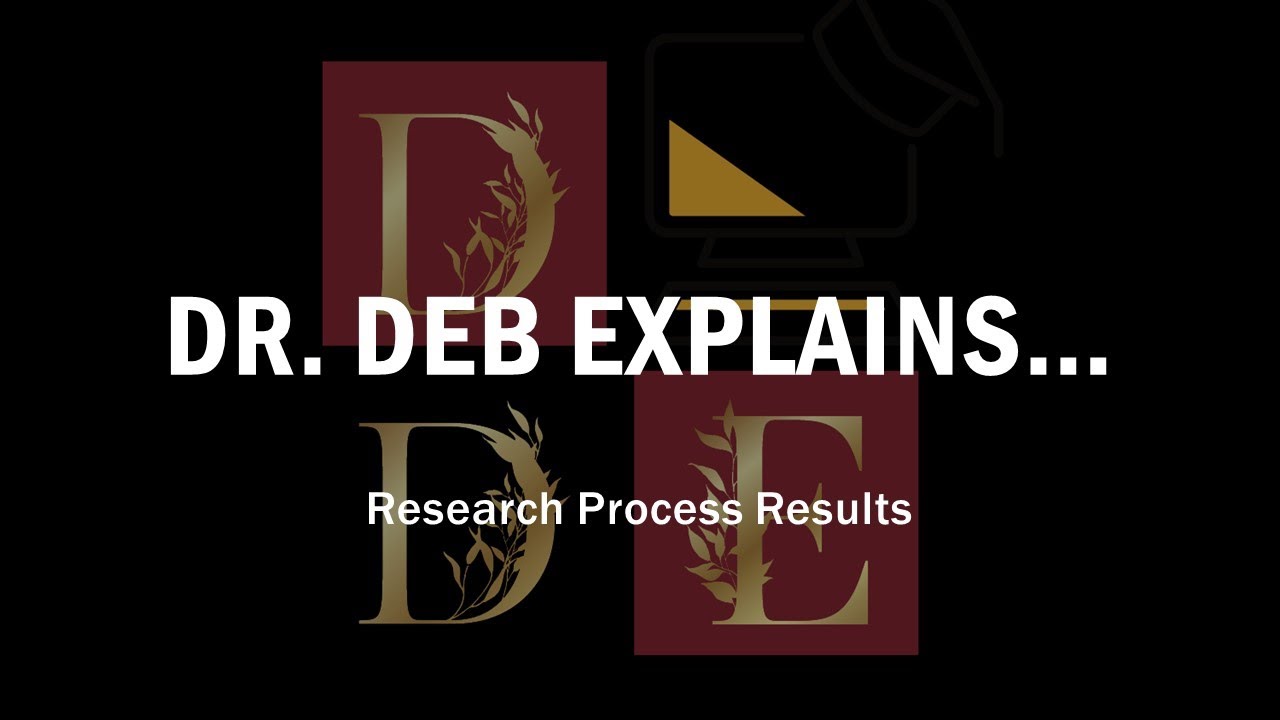 Dr. Deb Explains: Research Project Results - YouTube