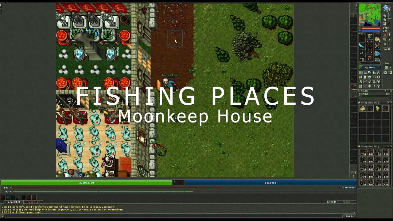 Tibia - Fishing Places | Moonkeep House - YouTube