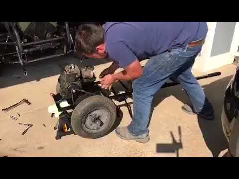 Motorized wheelbarrow final assembly and test drive - YouTube