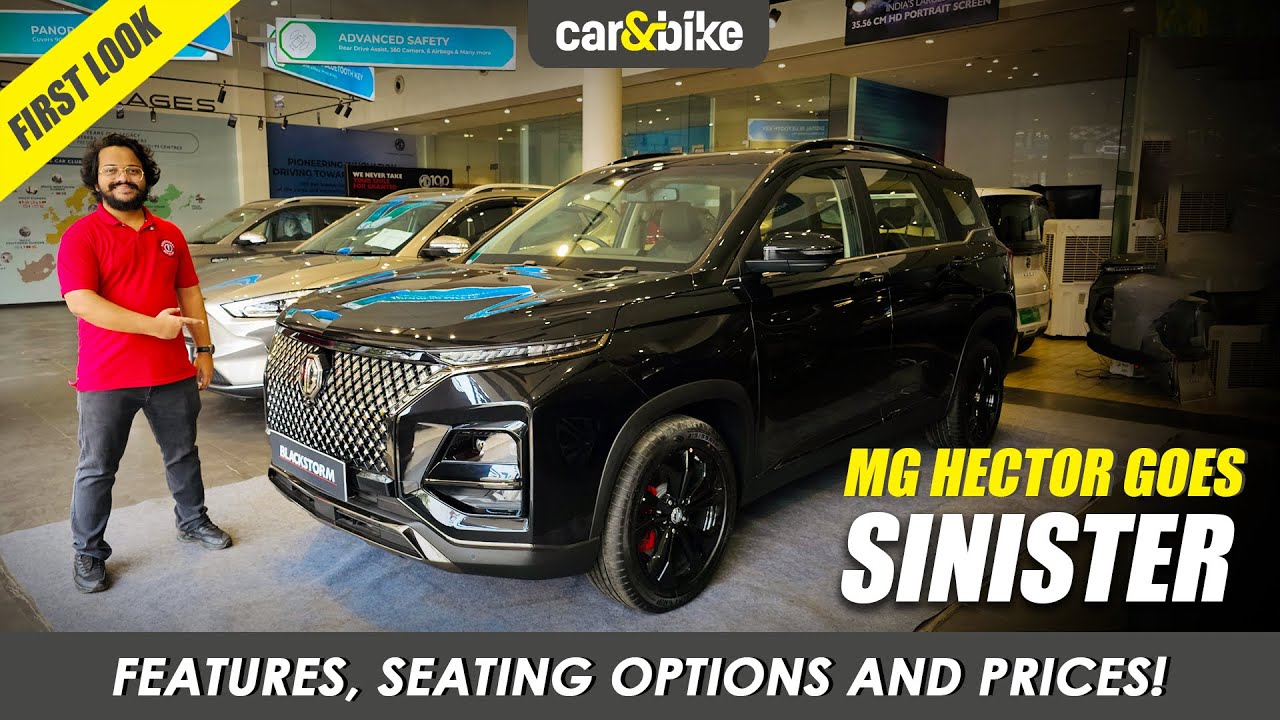 This Hector looks MEAN! | MG Hector Blackstorm First Look - YouTube