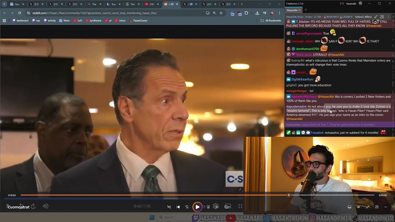 Andrew Cuomo is obsessed with Hasan Piker | HasanAbi reacts - YouTube