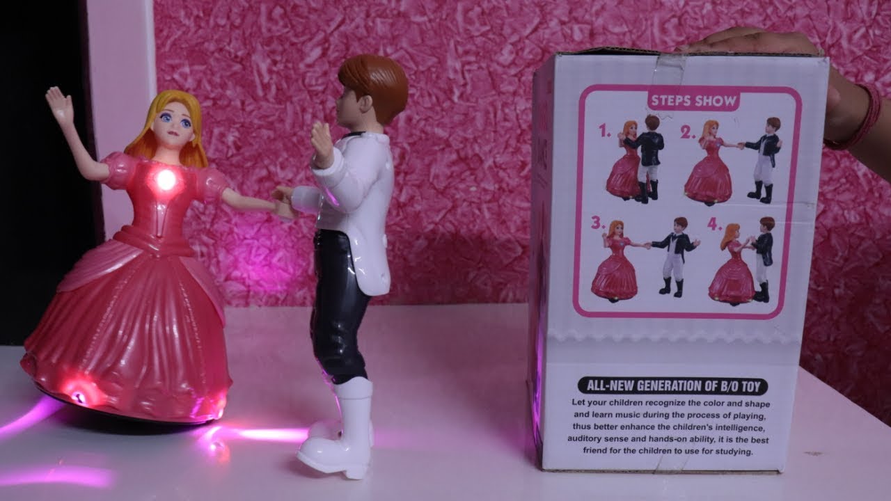 Fantasy Dancing Couple Angel Doll and Prince Tango Dance with Light and ...