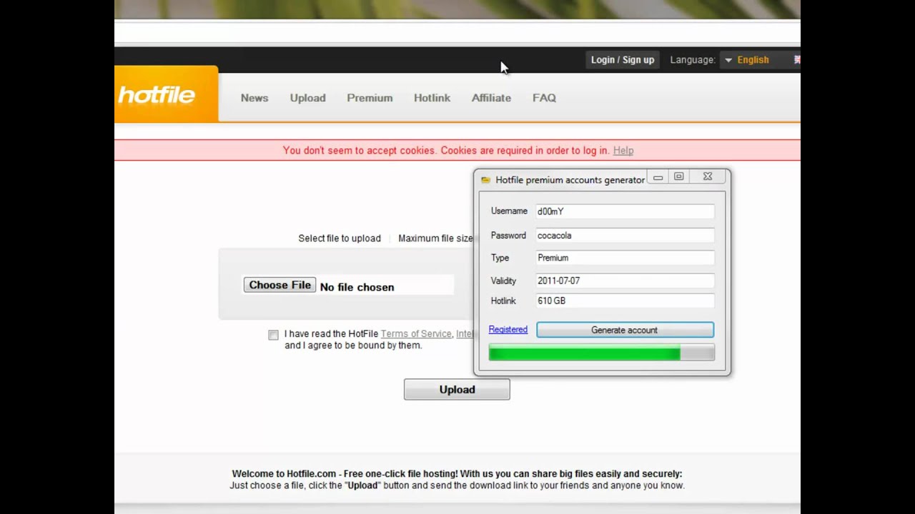 Hotfile premium accounts generator 2011 - 100% Works. - YouTube