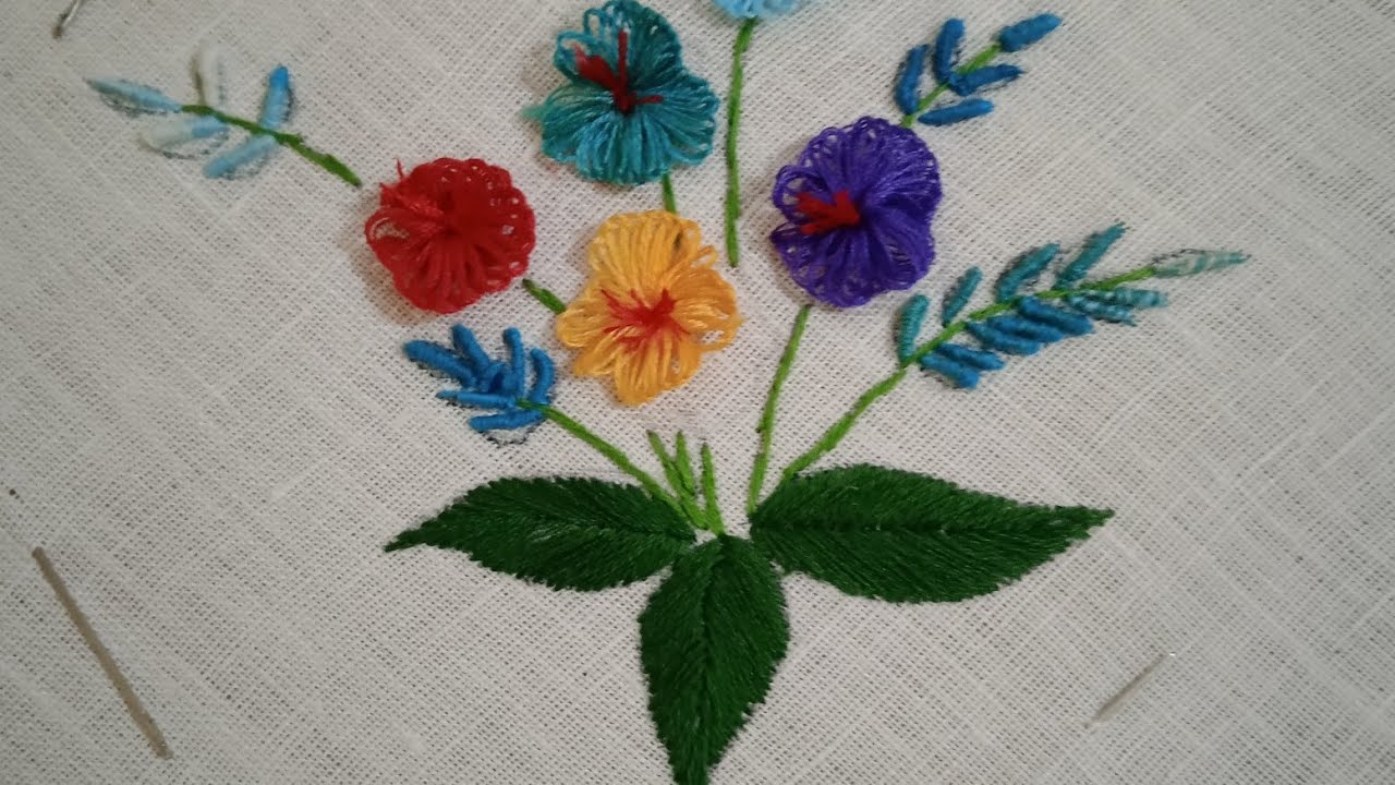🙏🙏simply and normal flowers embroidery designs|daily hand embroidery# ...