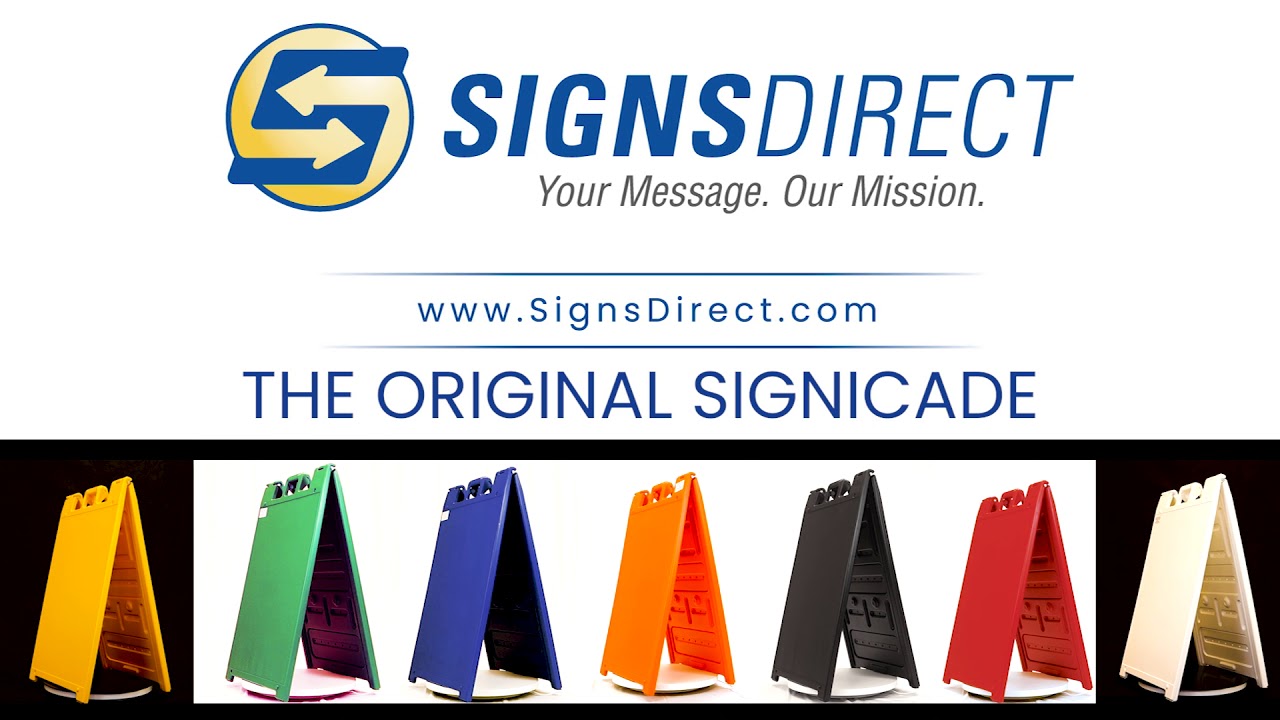 ORIGINAL SIGNICADE PORTABLE PLASTIC SANDWICH BOARD STYLE A-FRAME from ...