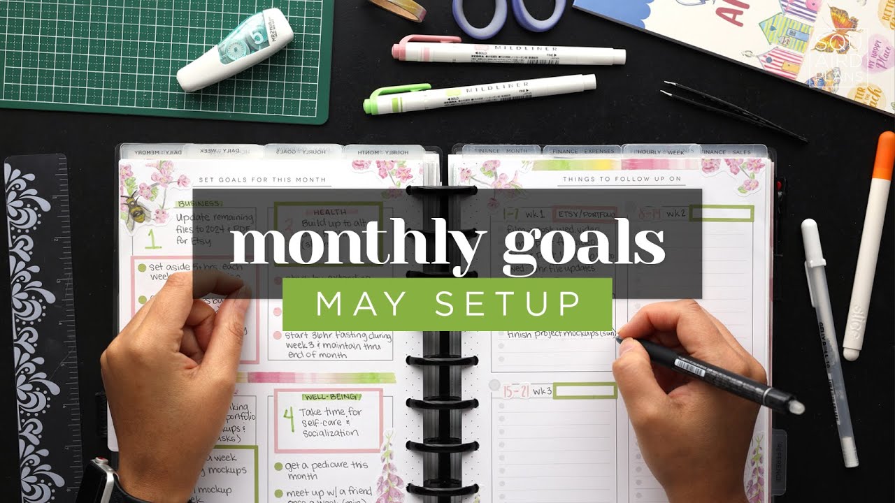 PLAN WITH ME :: SETTING UP MY MAY MONTHLY GOALS FOR PRODUCTIVITY ...