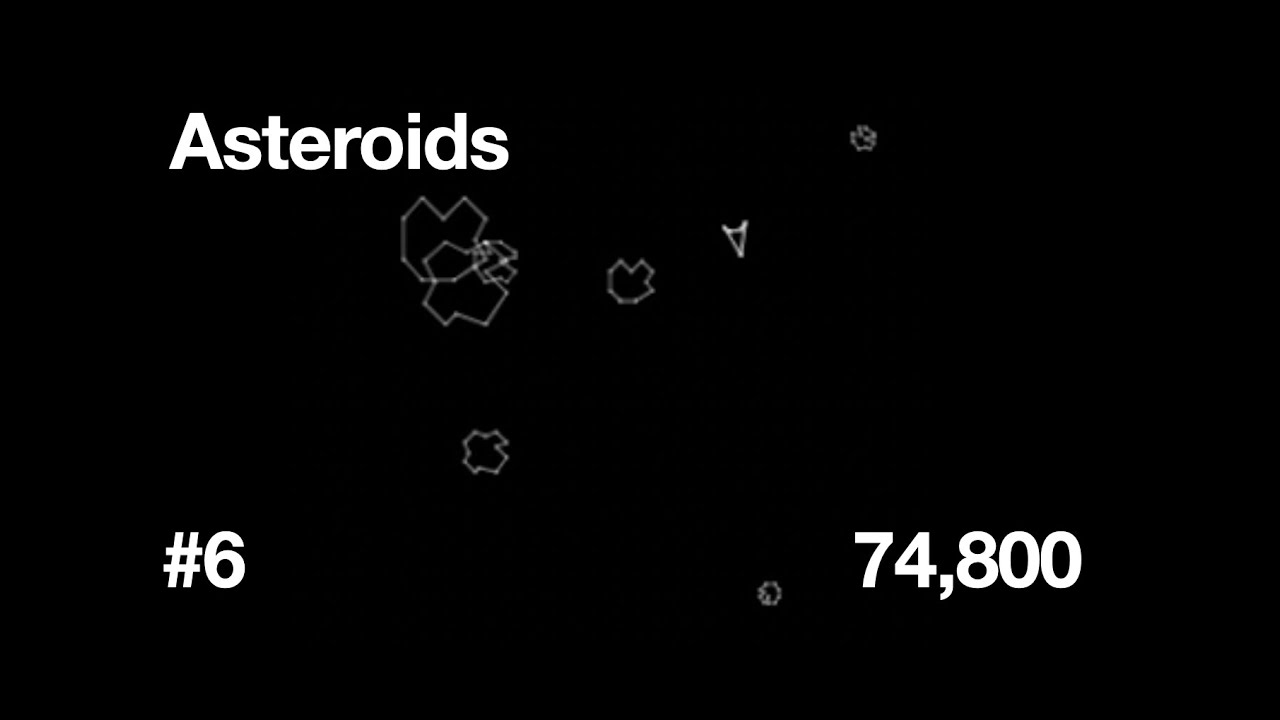 Asteroids 6 (retro gameplay with stats HUD for MAME, 74800) - YouTube