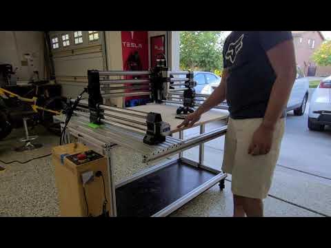Demo of my custom OneFinity CNC table. - YouTube