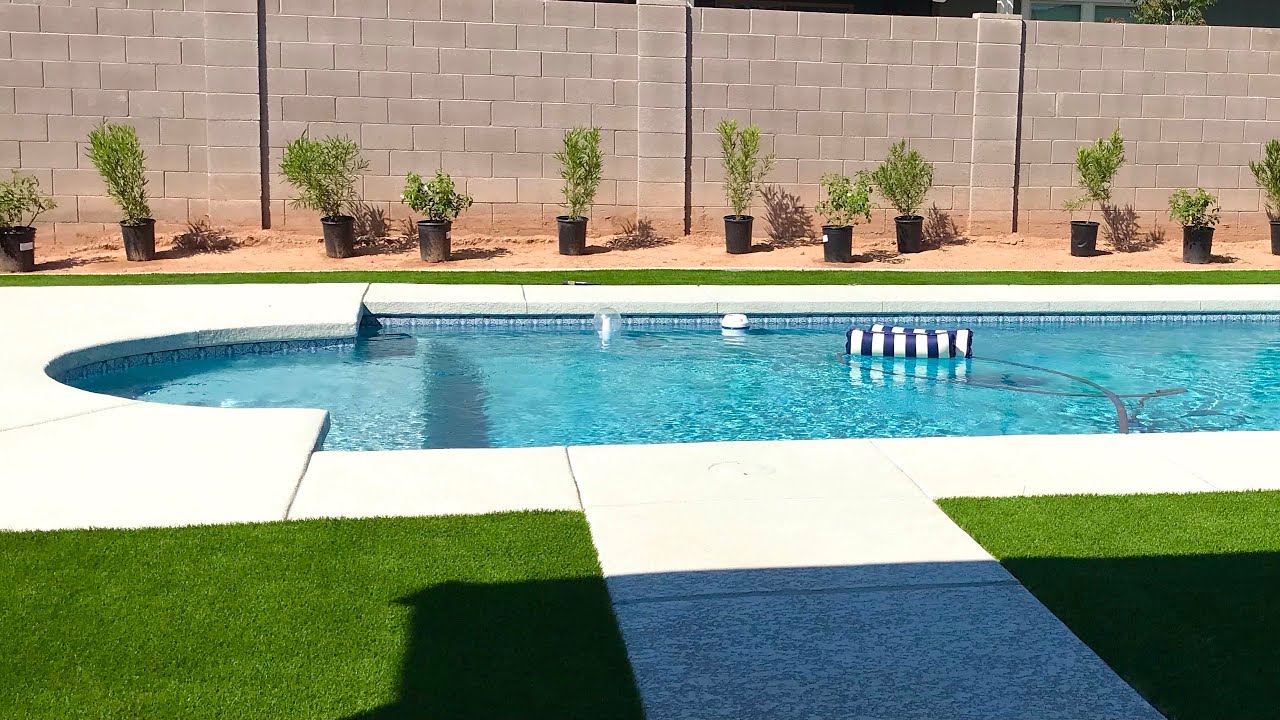 Pool update!!!..Aqua blue pebbleTec. - YouTube
