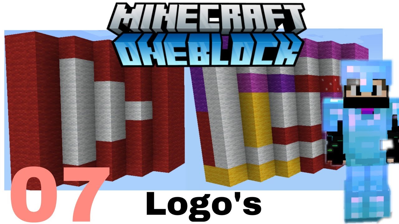 Ep 7, I Made youtube & insta logo in my One block S2 - YouTube