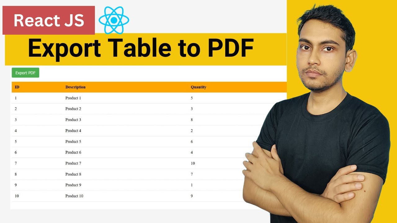 Export Pdf Table In Reactjs Youtube 9414