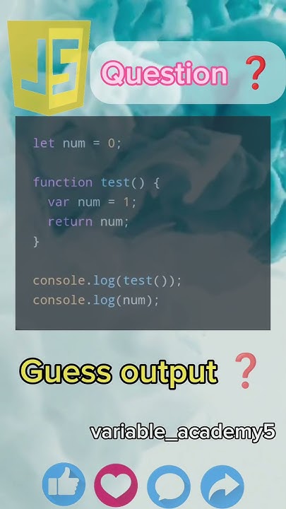 javascript Quiz π€.#codinglover #coderlife#programming#javascript# ... javascript Quiz π€.#codinglover #coderlife#programming#javascript# ...