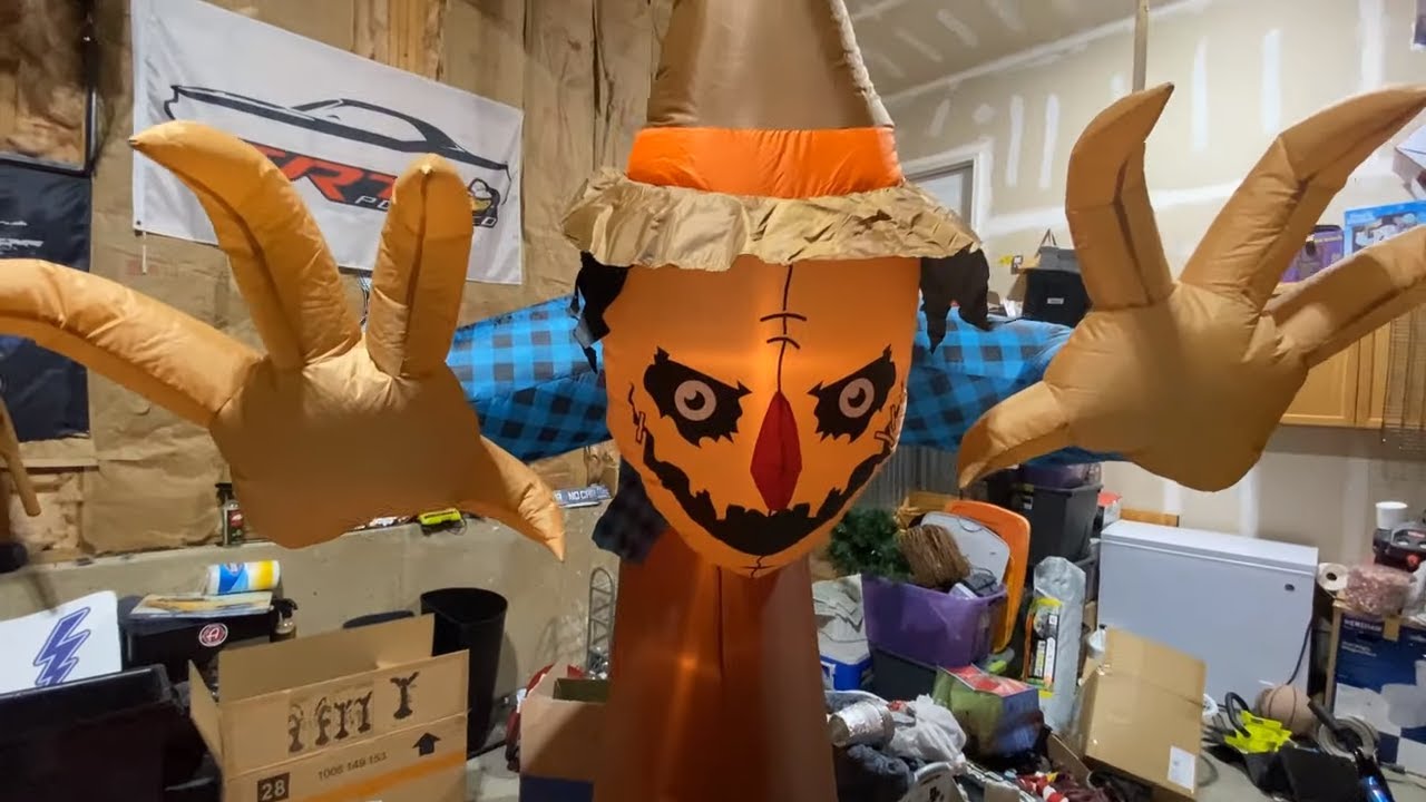 Hunched inflatable Scarecrow Unboxing, Inflation & Review Sold ...