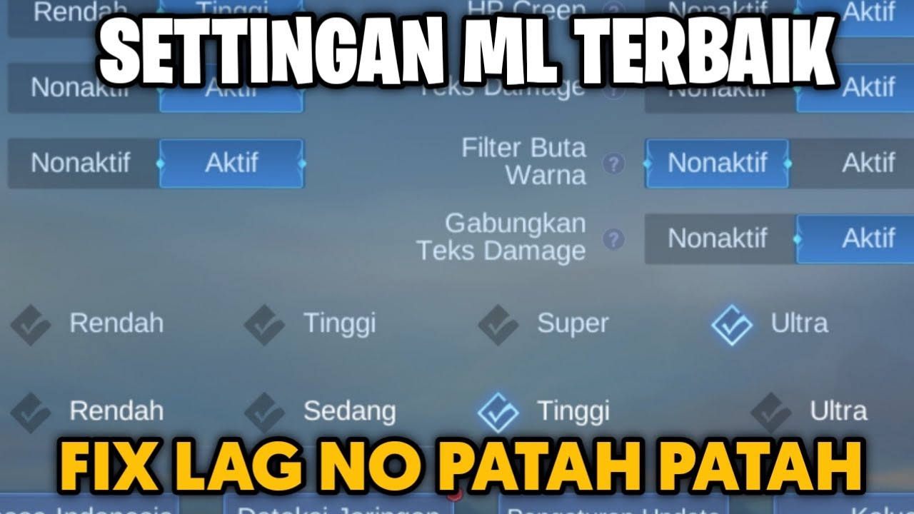 Cara Setting Pengaturan Mobile Legend Terbaru 2023 ! Settingan Mobile ...