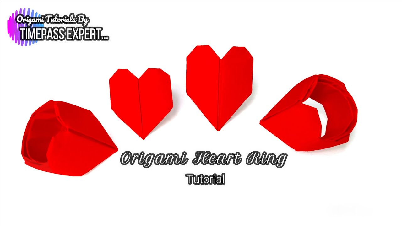 Origami Heart Ring || Tutorial || TimePass!!! - YouTube