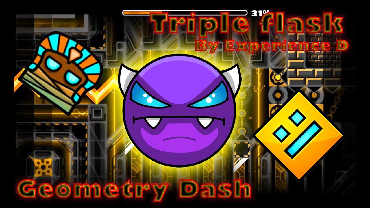 Я прошёл "Triple flask" By Experience D (Geometry Dash) - YouTube