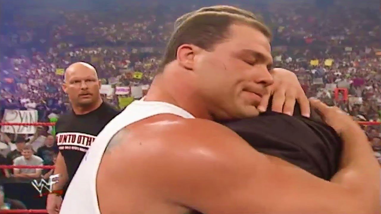 Stone Cold & Kurt Angle Competing For Hugs! - YouTube
