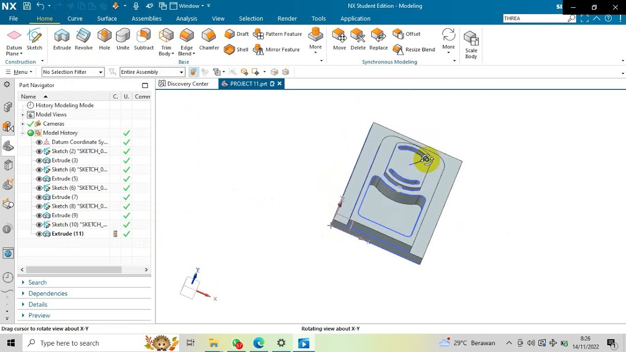 PROJECT 11 TUTORIAL NX 2027 - YouTube