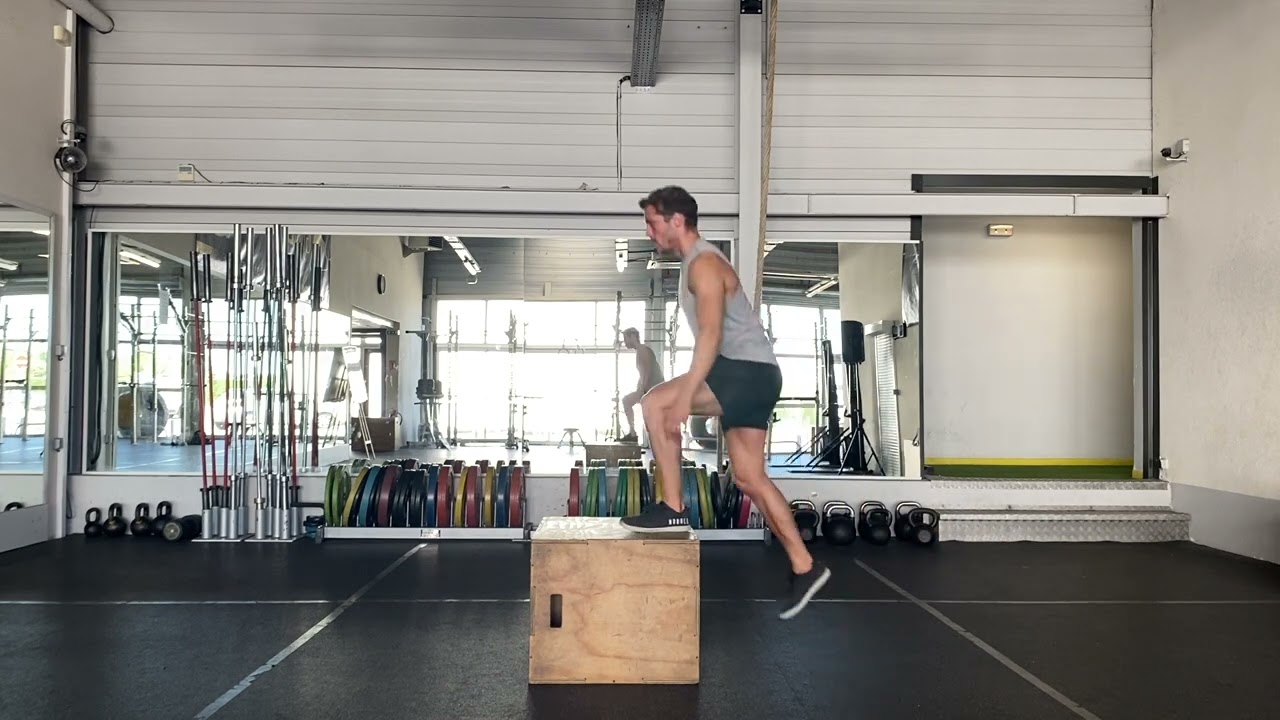 Half Burpee Box Step Up - YouTube
