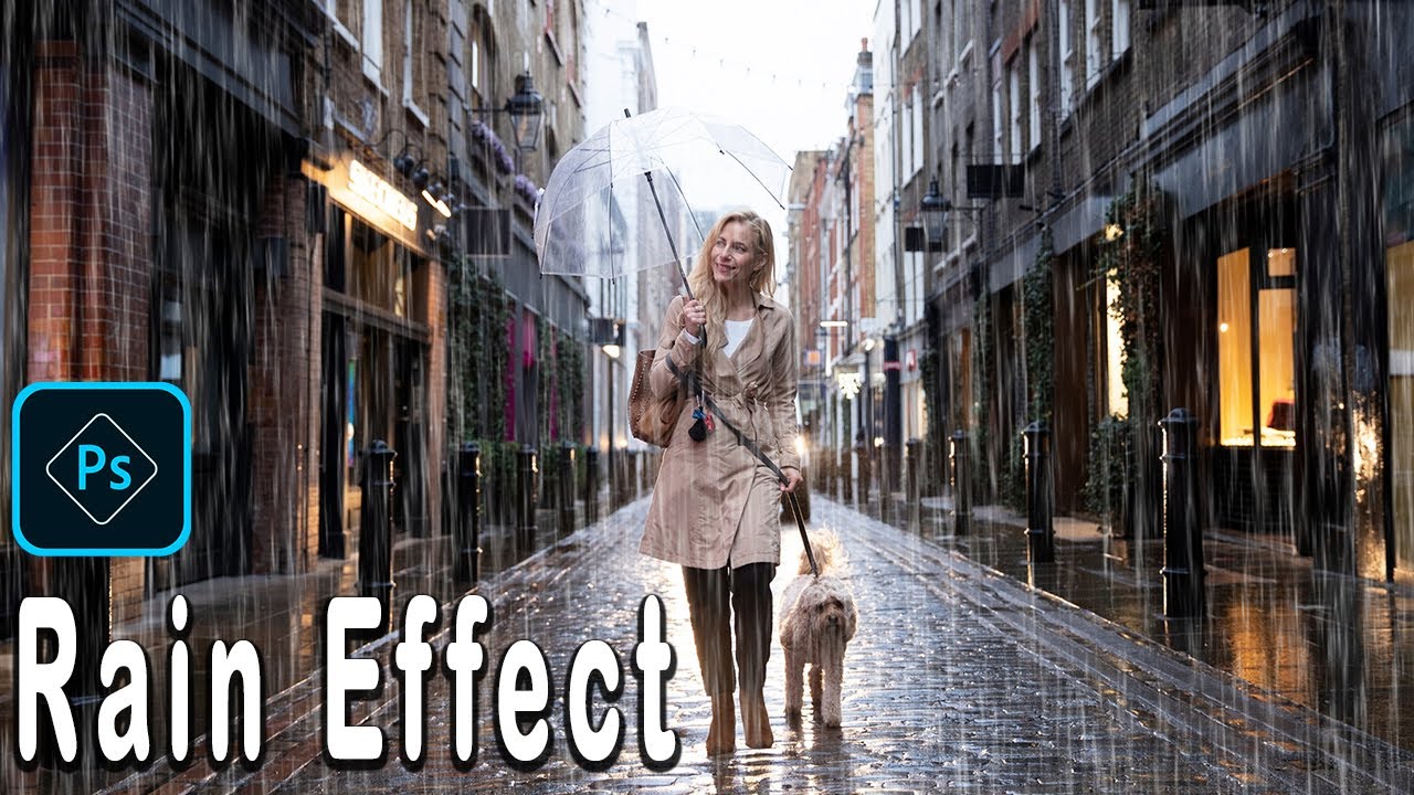 Rain Effect in Photoshop Tutorial | Rainy day technique | Editing tips ...
