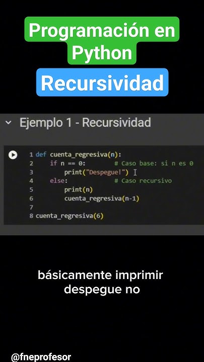 Recursividad en #python #shorts - YouTube