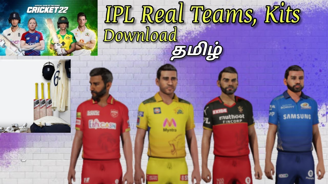 How To Download IPL Teams,kits On Cricket 22 In Tamil || Simple Method ...