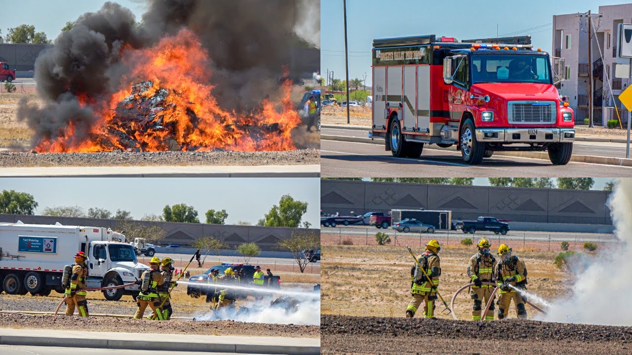 * Pre-Arrival*Large Debris Fire - Goodyear - YouTube